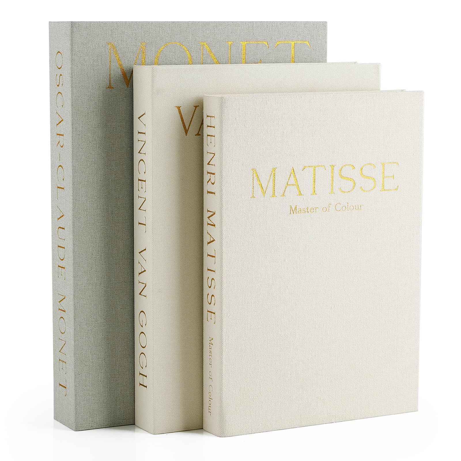 Latitude Run® 3-Piece Linen Decorative Book Set - Modern Home Decor ...