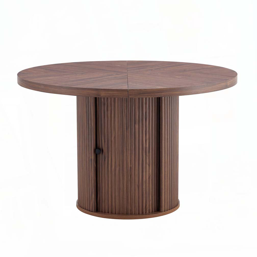 Mercer41 47.2" Round Double-Layer Storage design Dining Table | Wayfair