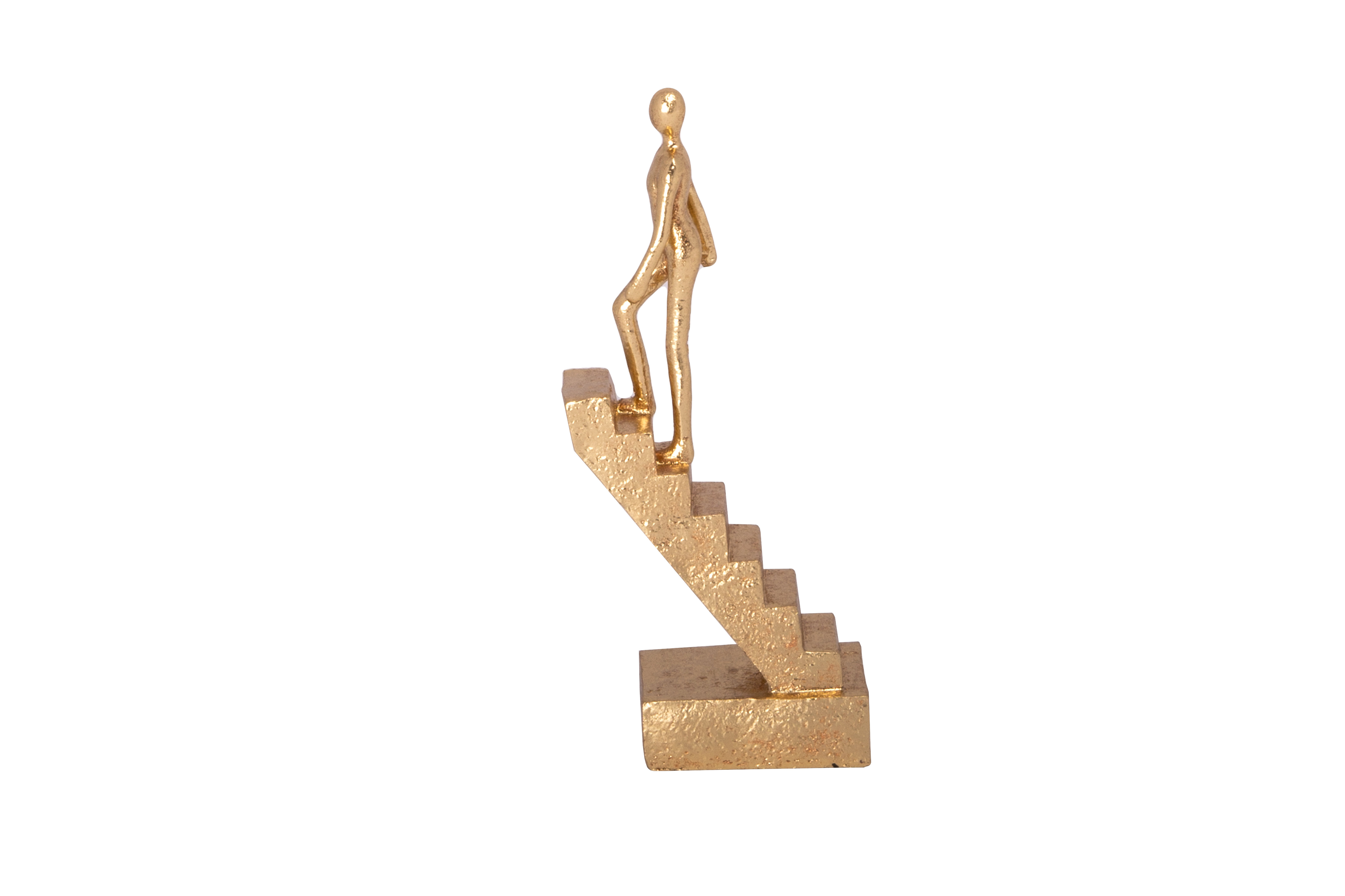 Wrought Studio™ Climb Stairs Figure Gold..4.75"x2.50"x9.75"H | Wayfair