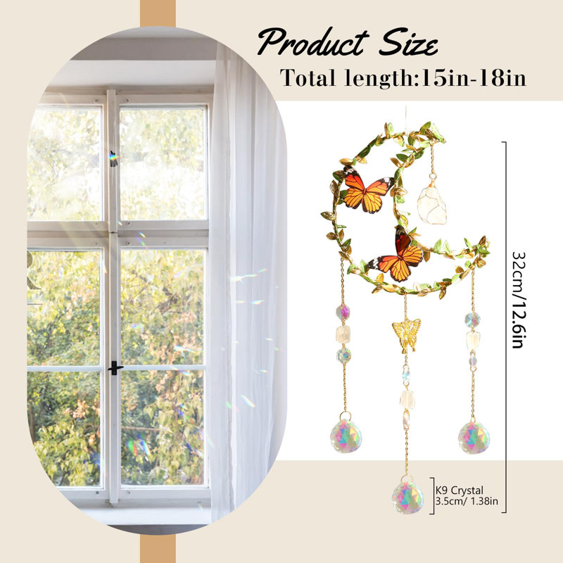 Dakota Fields Suncatcher - Amethyst Moon Crystal Sun Catcher Window ...