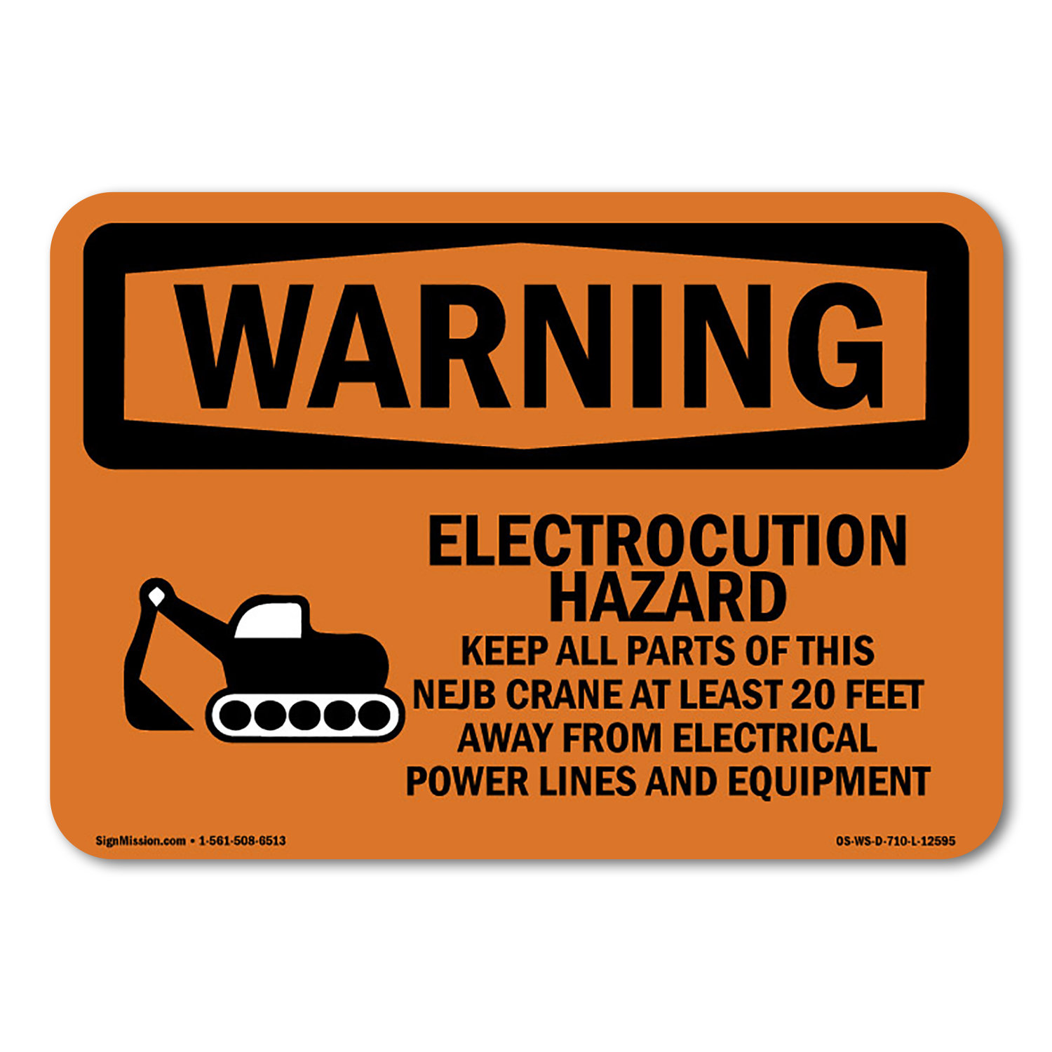 SignMission Osha Warning Sign - Electrocution Hazard Crane | Wayfair