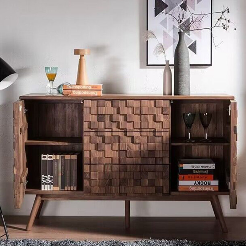 Dream cabinet Simple solid wood carving storage cabinet - Wayfair Canada