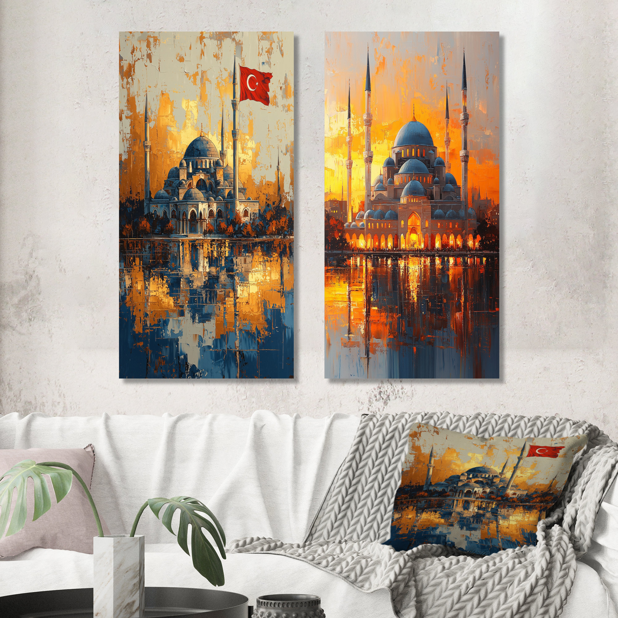 Lark Manor Istanbul Yellow Sultanahmet Mosque I - Istanbul Wall Art 2 ...