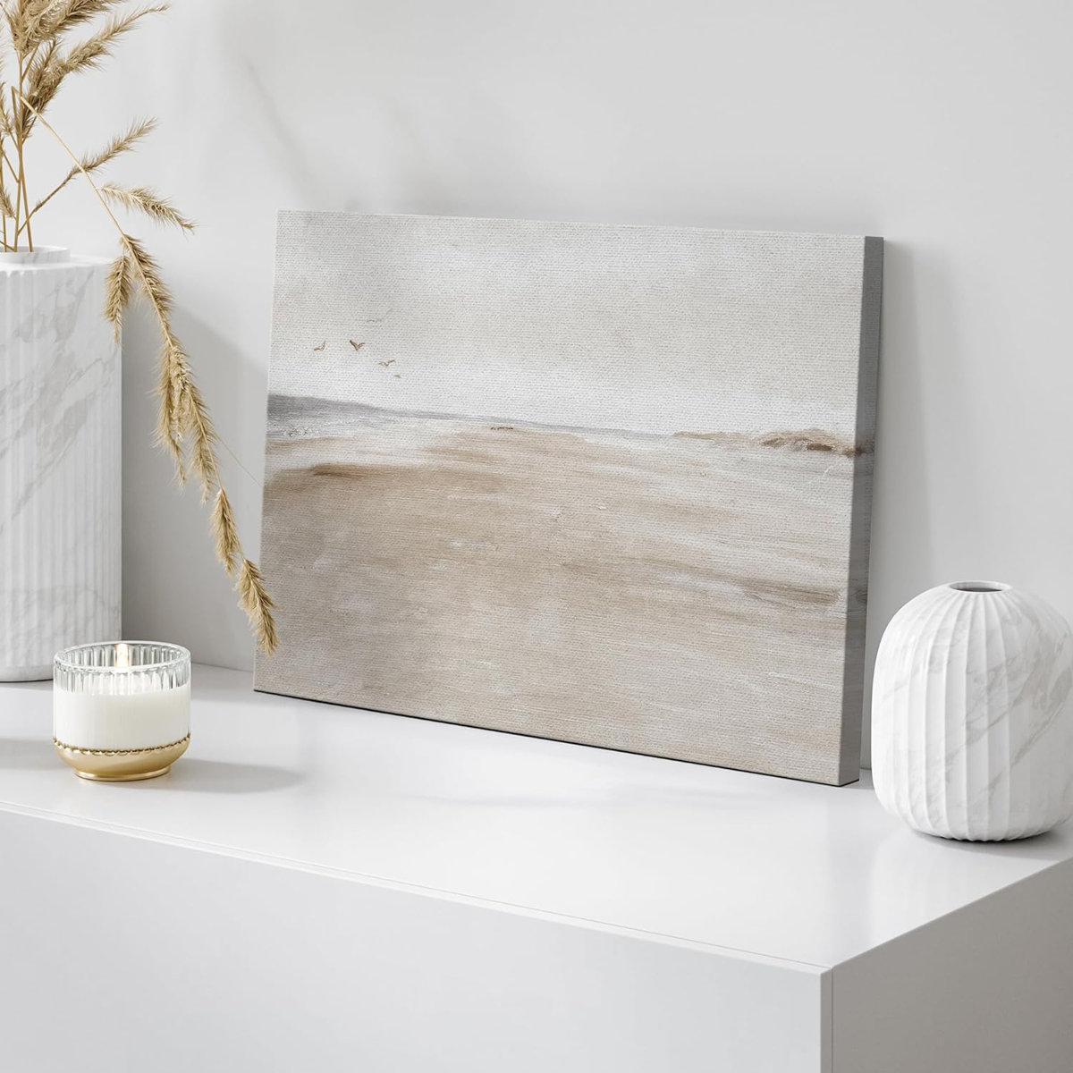 IDEA4WALL Minimal Landscape Sandy Beach Coastal Abstract Seascape ...