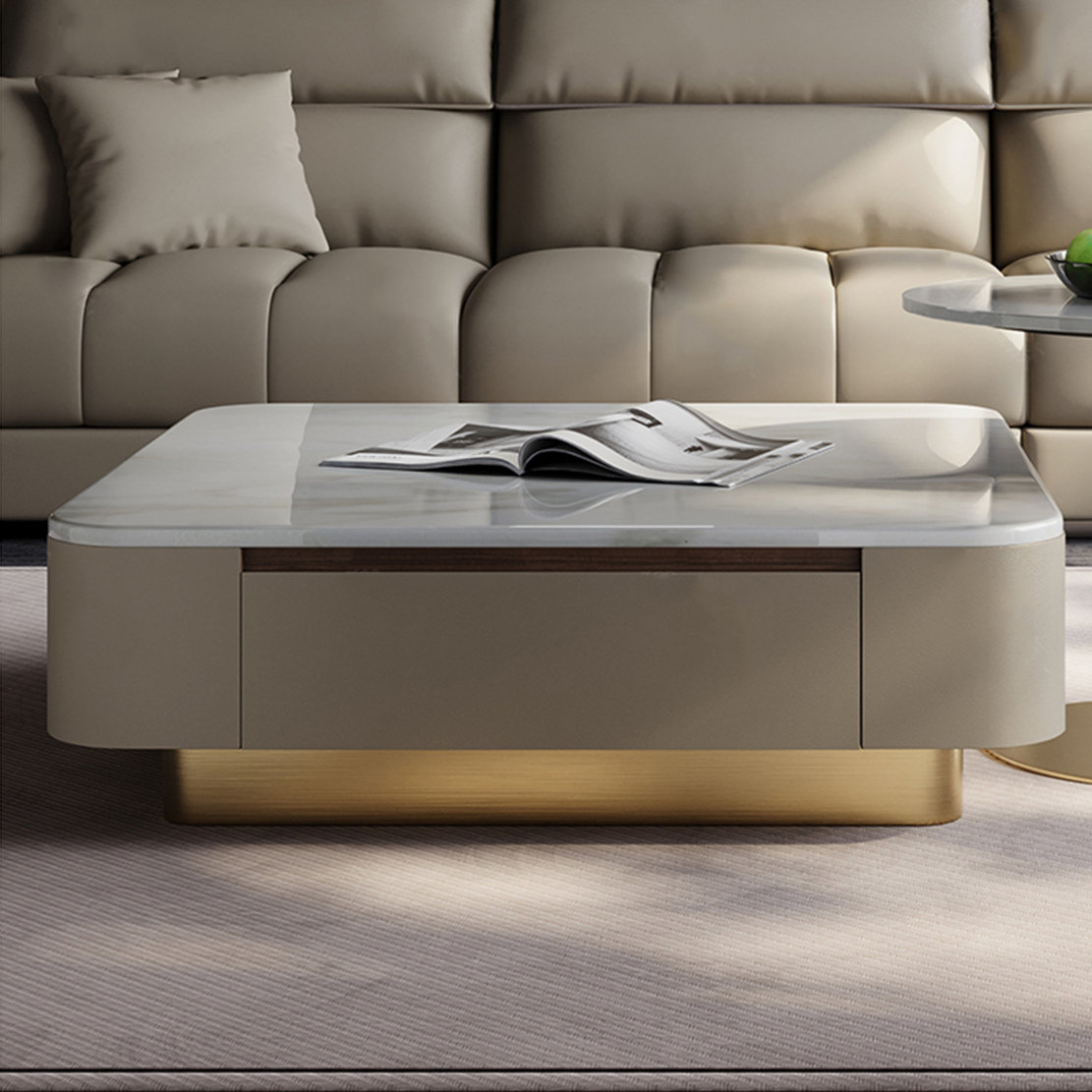 Trentastic Trails Light luxury square marble coffee table | Wayfair