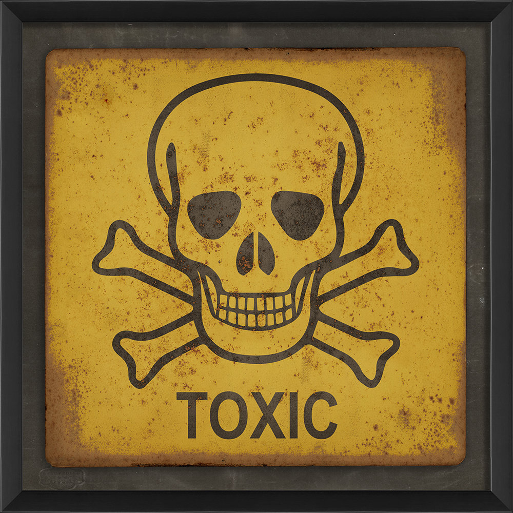 The Artwork Factory Toxic Sign Framed Graphic Art | Wayfair
