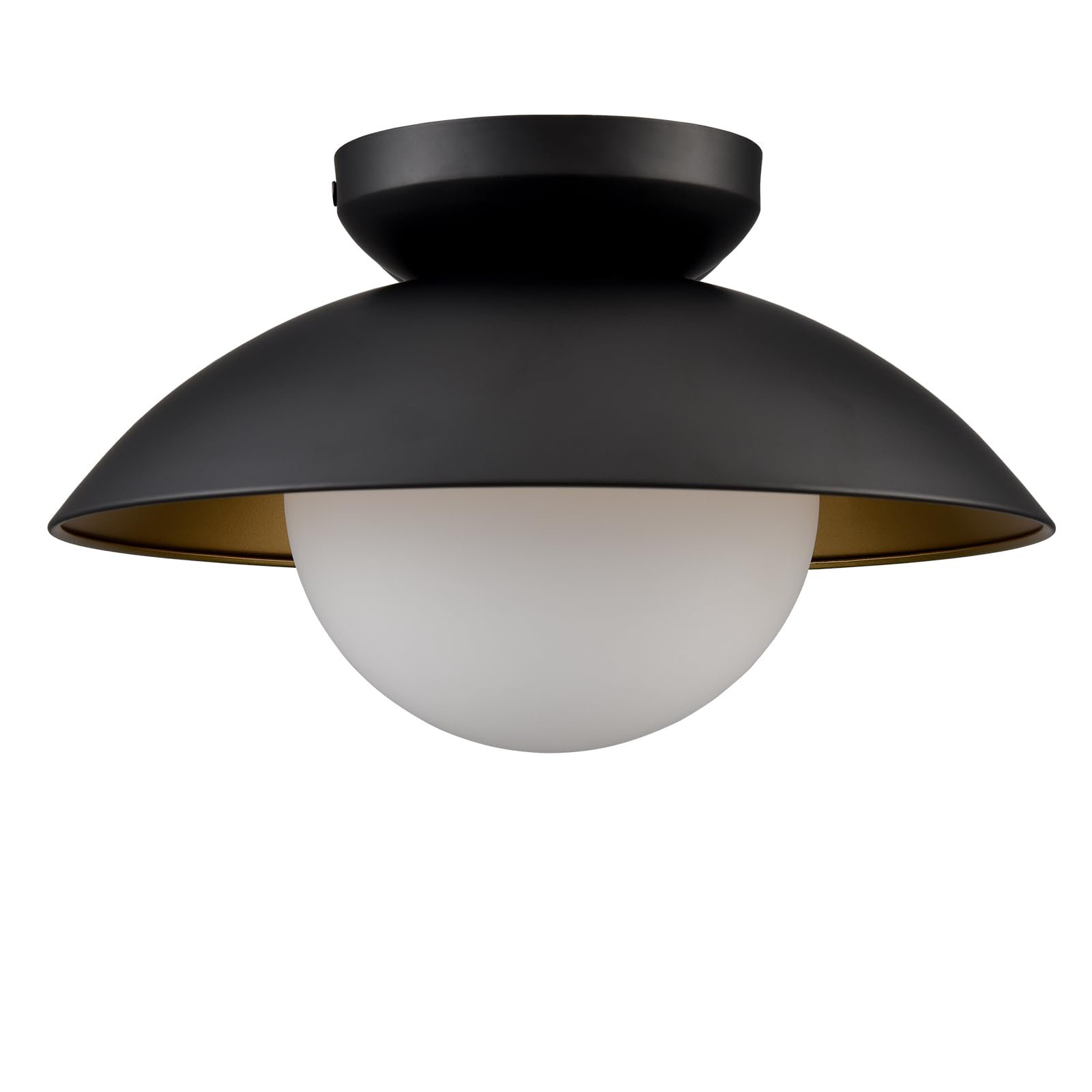 CLAXY autical Modern Ceiling Light Flush Mount with Milky Globe | Wayfair