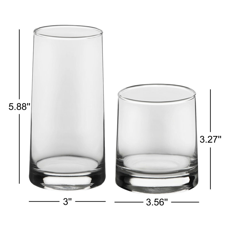 Libbey Cabos 16-Piece Tumbler and Rocks Glass Set & Reviews | AllModern