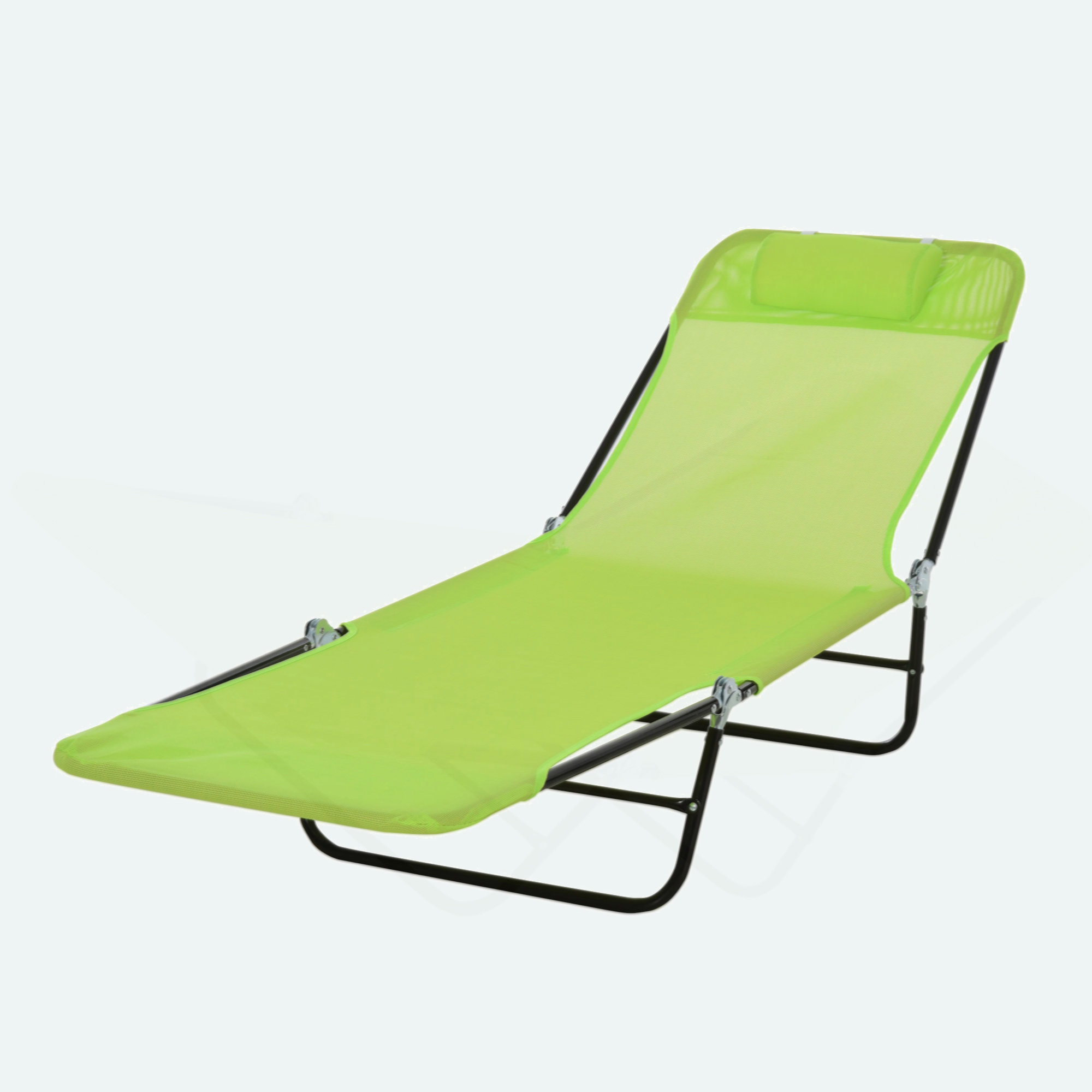 Arlmont & Co. Folding Chaise Lounge Chair, Pool Sun Tanning Chair ...