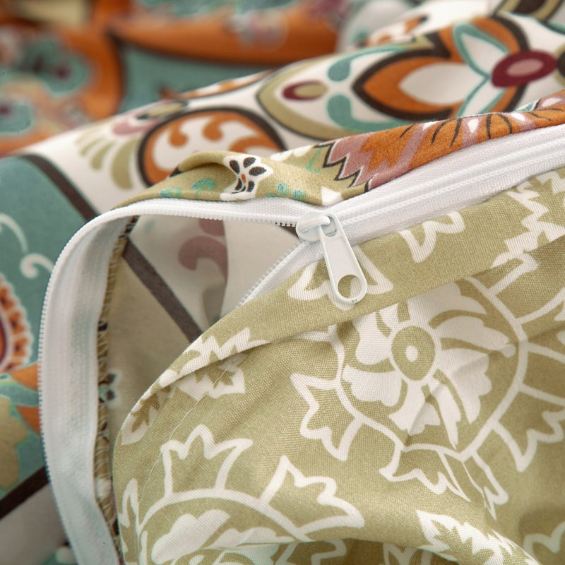 DaDa Bedding Bohemian Floral Medallion Duvet Cover Set – Reversible ...