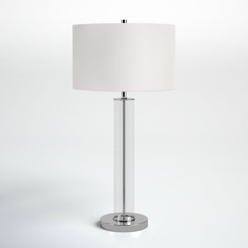 Pewter / Silver Table Lamps You'll Love | Wayfair