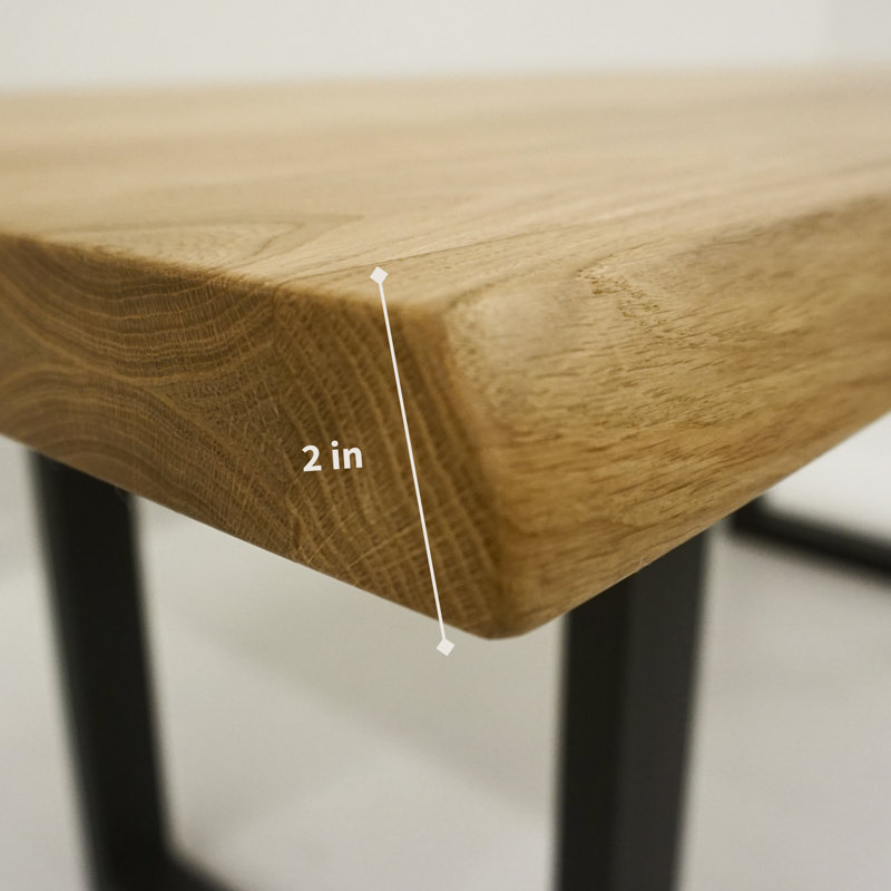 WoodenArtPro Dining Table Oak Live Edge Small | Wayfair