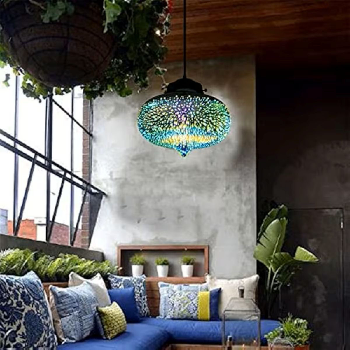 Wrought Studio™ Modern Tropical Glass Fireworks Chandelier - Adjustable ...