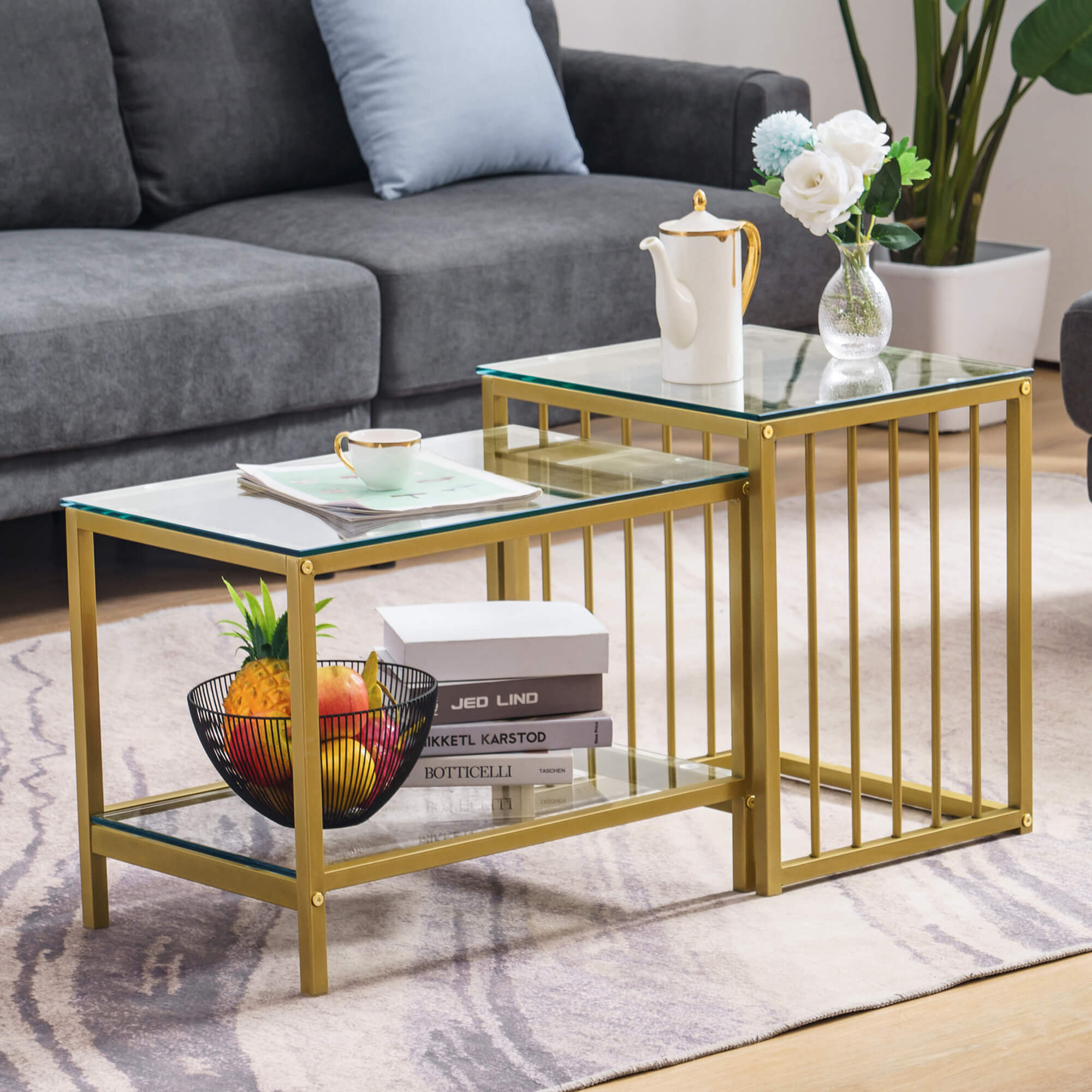 Mercer41 Darda Modern Glass Nesting Tables & Reviews | Wayfair