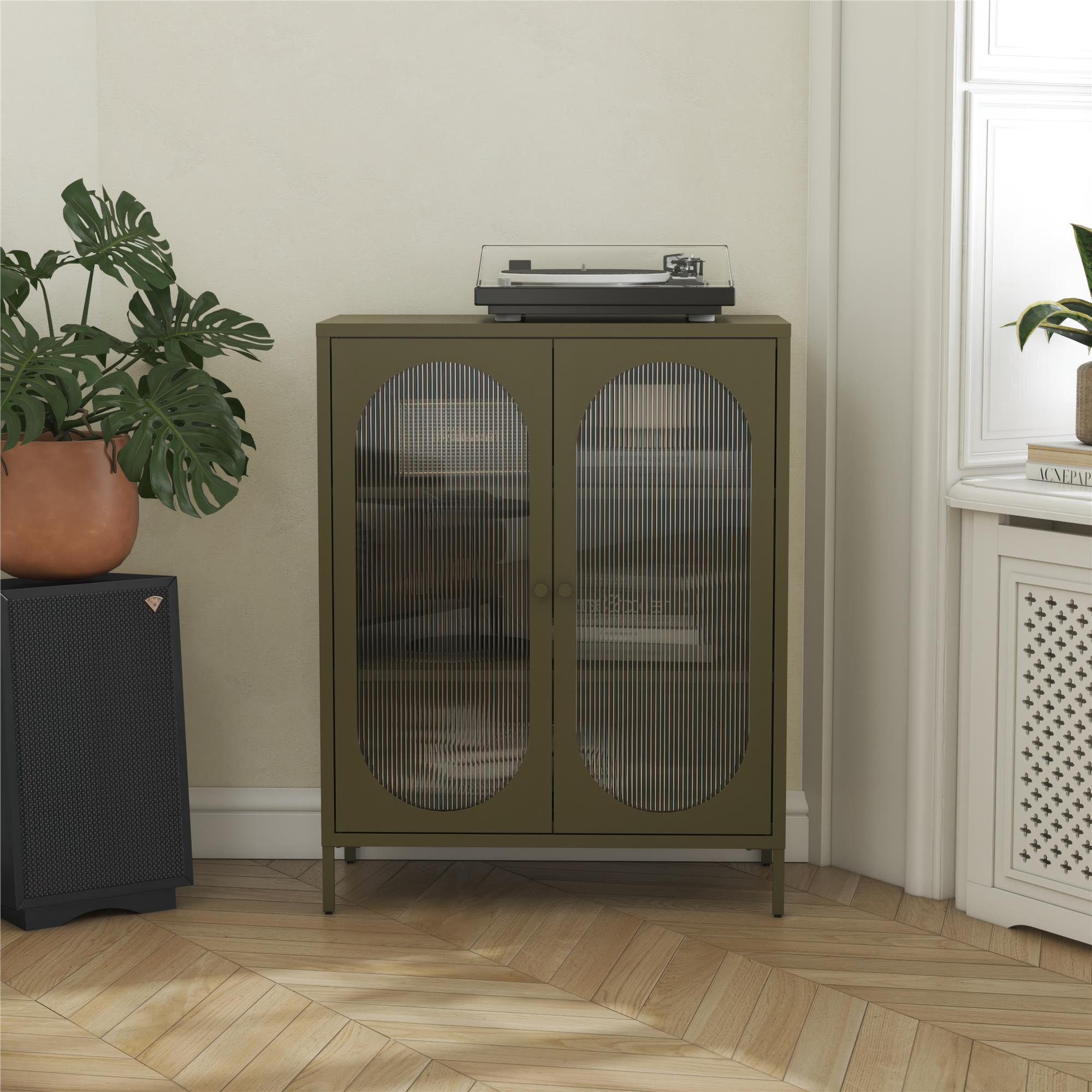 Mr. Kate Luna 39.96 Tall Accent Cabinet with Fluted Glass Reviews Wayfair