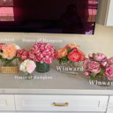 Winward Silks Peony Arrangement in Vase & Reviews | Wayfair