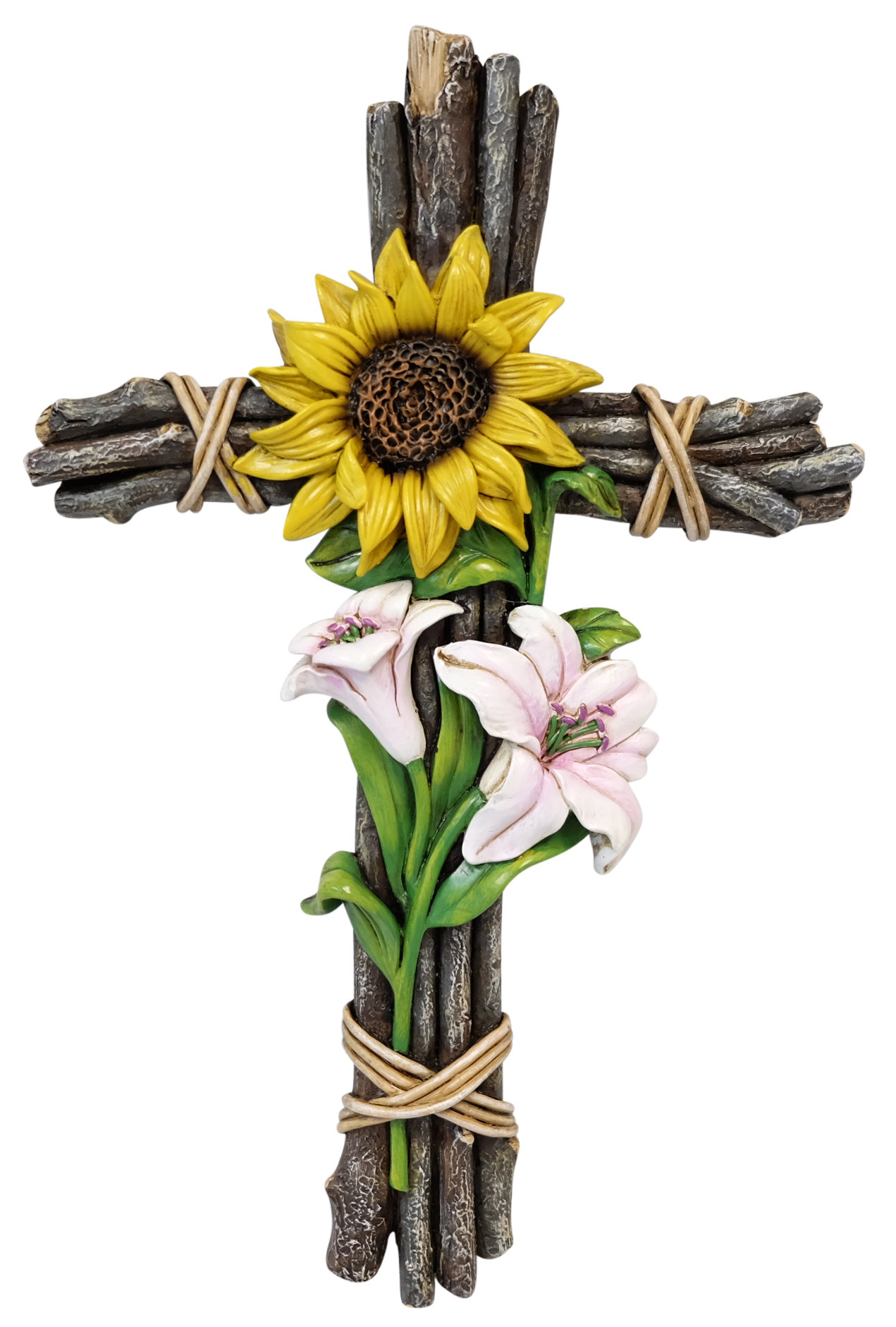 Rosalind Wheeler Polyresin Branch Bundle with Sunflower Floral Accent ...