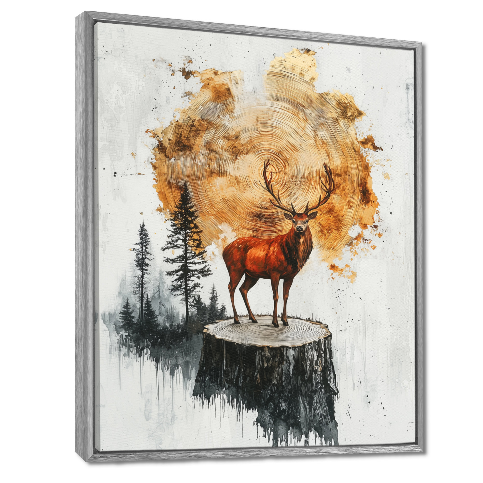 Millwood Pines Geoppo Deer Guardian Of The Forest II - Deer Large Wall ...