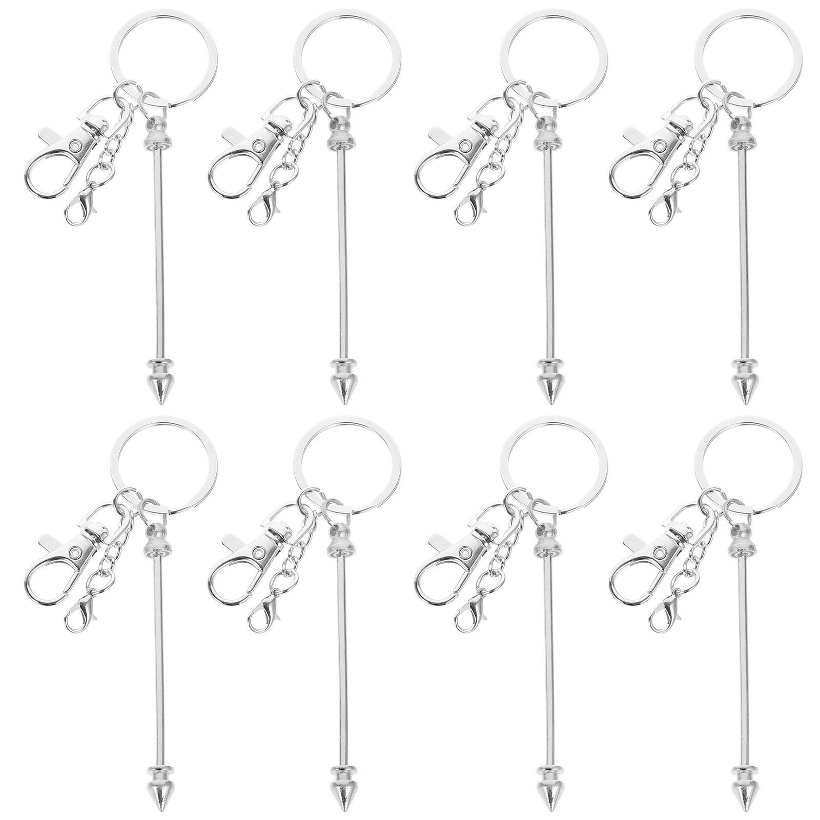 Arlmont & Co. 8Pcs Beadable Key Chain Beaded Bar Keychain Souvenirs ...