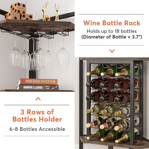 Trent Austin Design® Reith 18 Bottle Floor Wine Bottle and Glass Rack ...