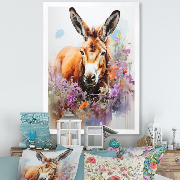 August Grove® Asinine Abstract Donkey - Donkey Wall Art | Wayfair