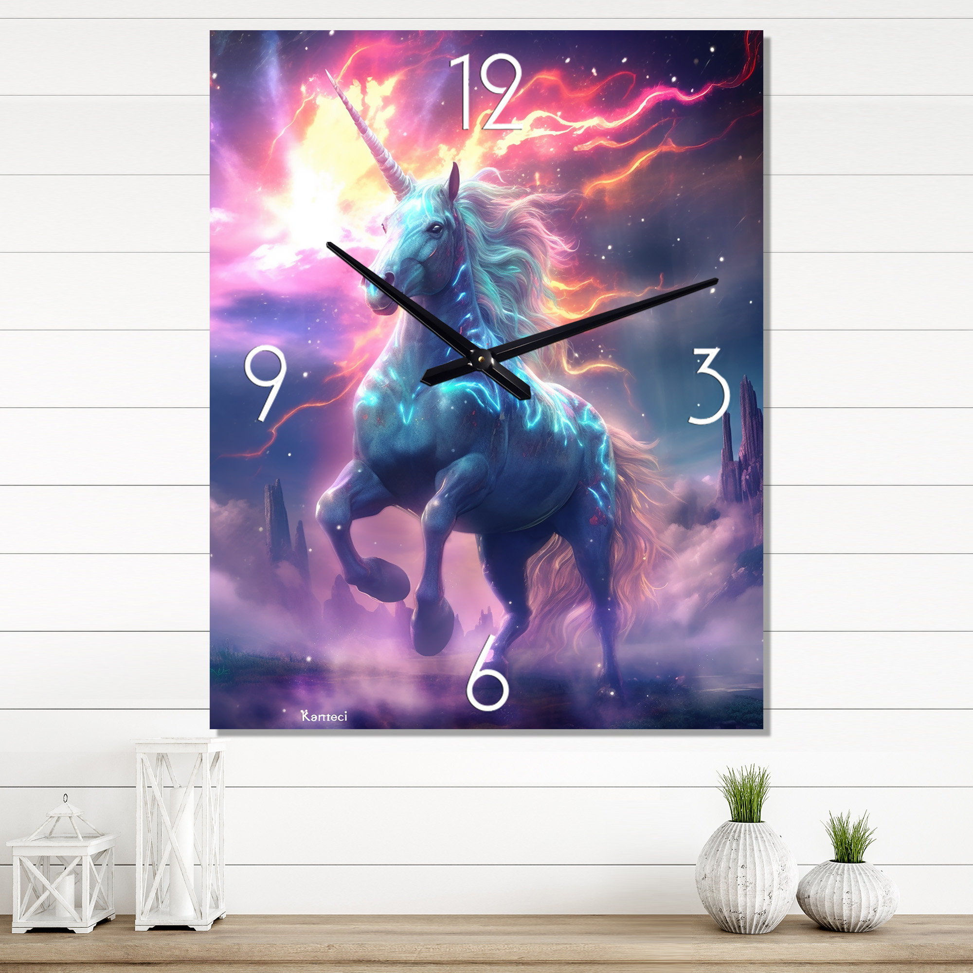 Design Art Cosmic Purple Unicorn Magic III - Fantasy Unicorn Very Large ...