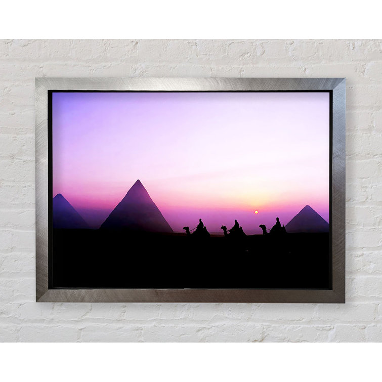 Bright Star Egyptian Pyramids At First Light - Single Picture Frame Art ...