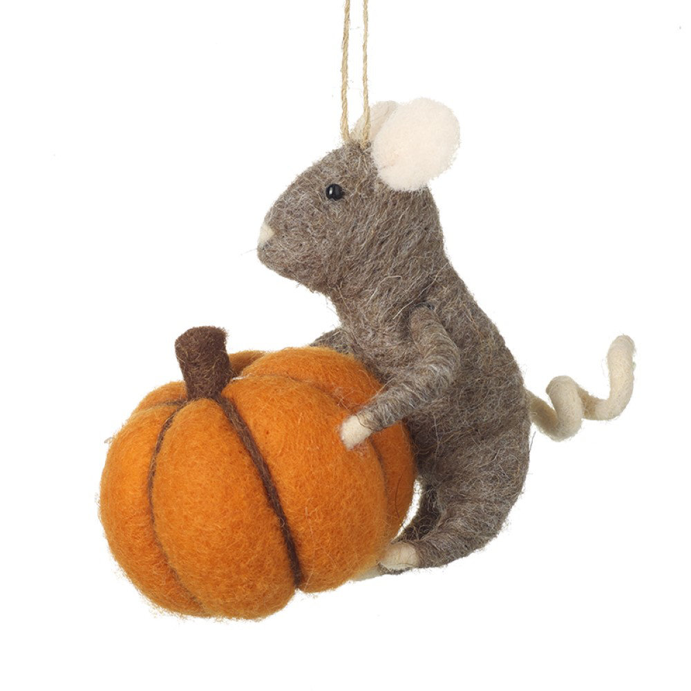The Seasonal Aisle Hanging Mouse with Pumpkin | Wayfair.co.uk