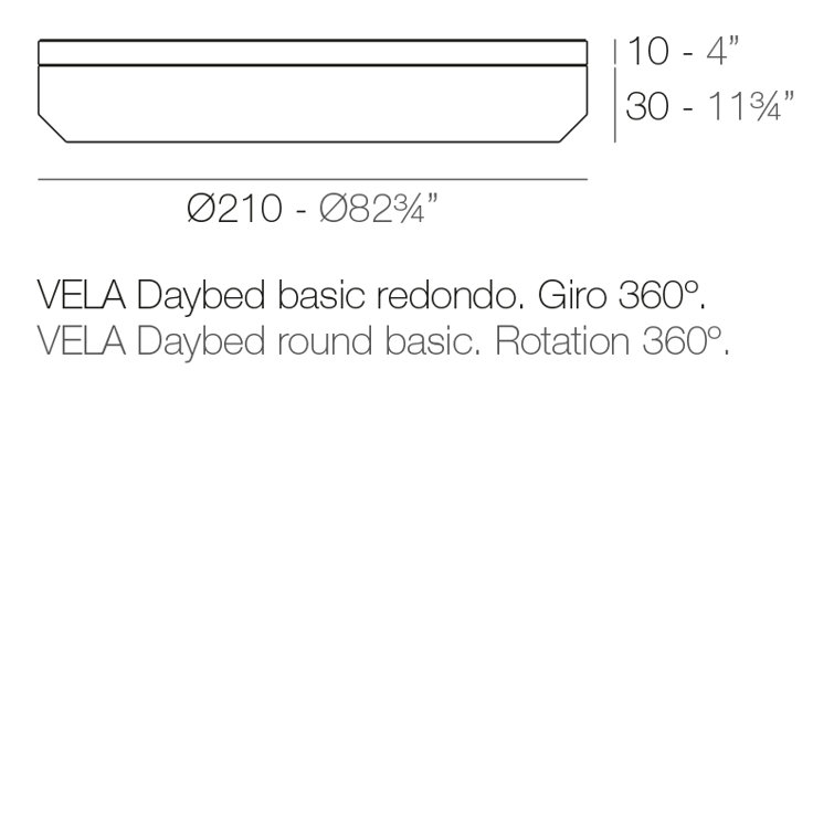 Vondom Vela - Basic Daybed - 82.75"Dia - Basic | Wayfair