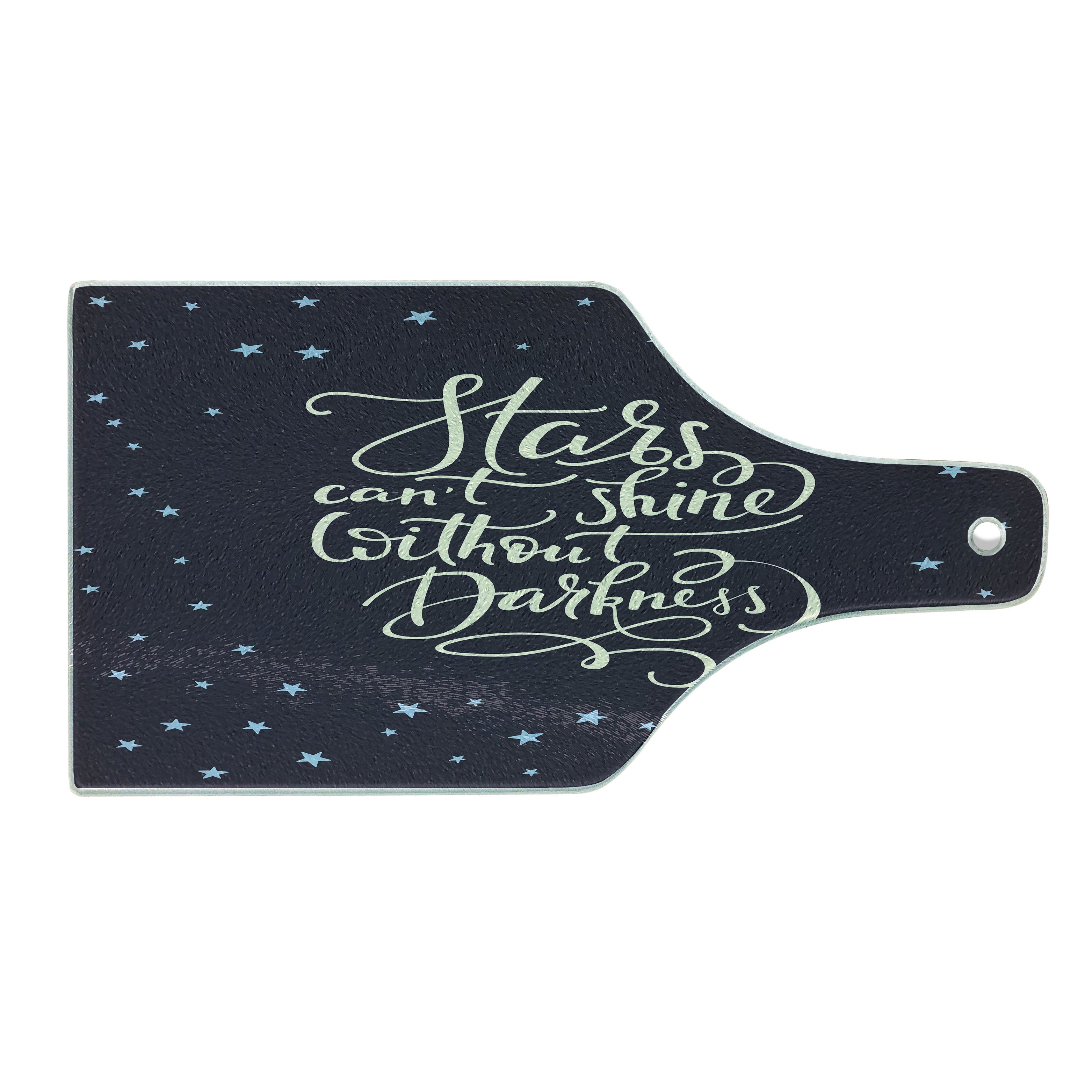 Ambesonne Inspirational Tempered Glass Cutting Board Night Sky Words ...