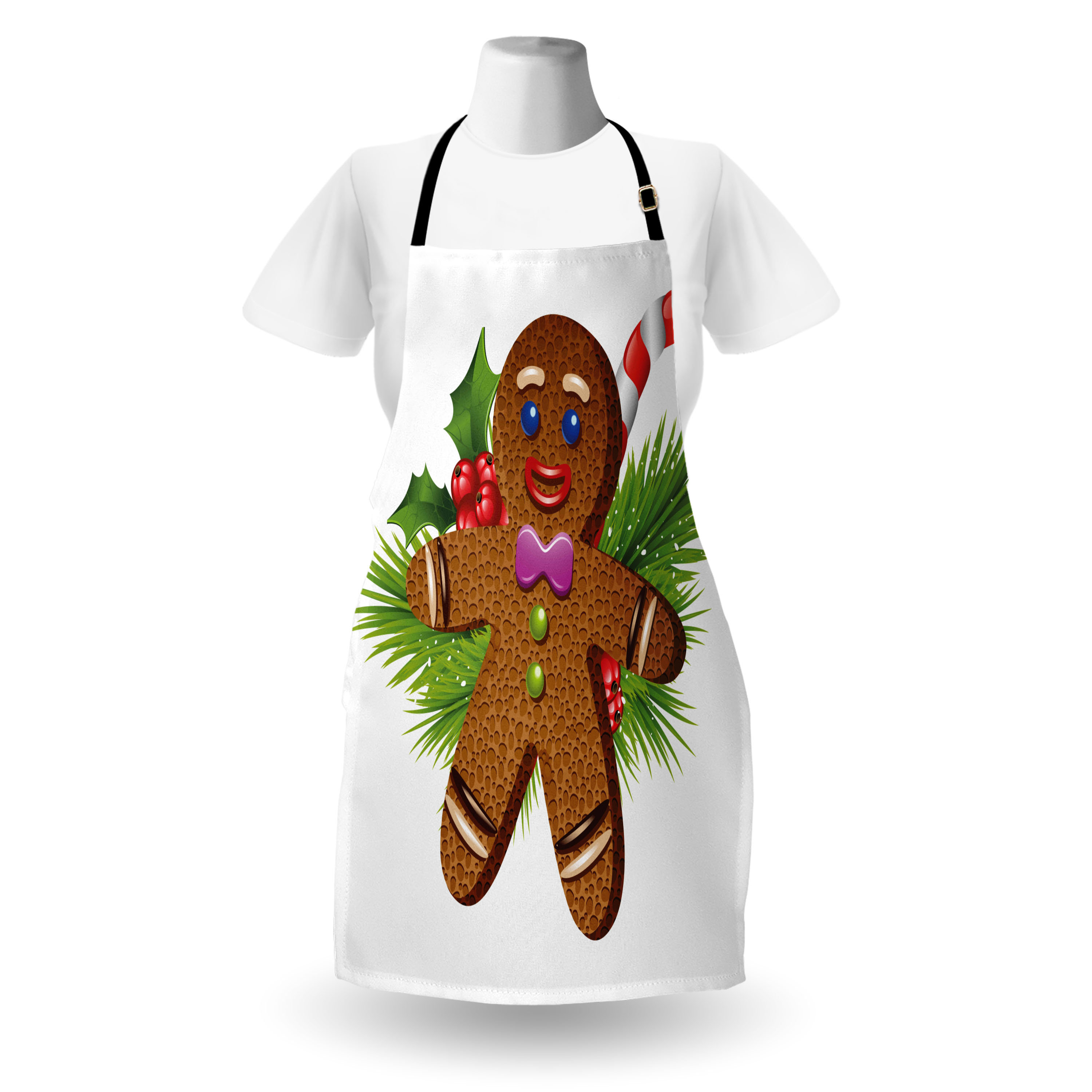 The Holiday Aisle® Gingerbread Man Apron, Cooking Gardening, Adult Size ...