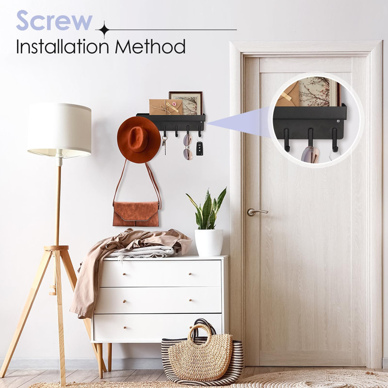 The Twillery Co.® Ivanhoe Small Metal Key Rack with Tray Narrow Key ...