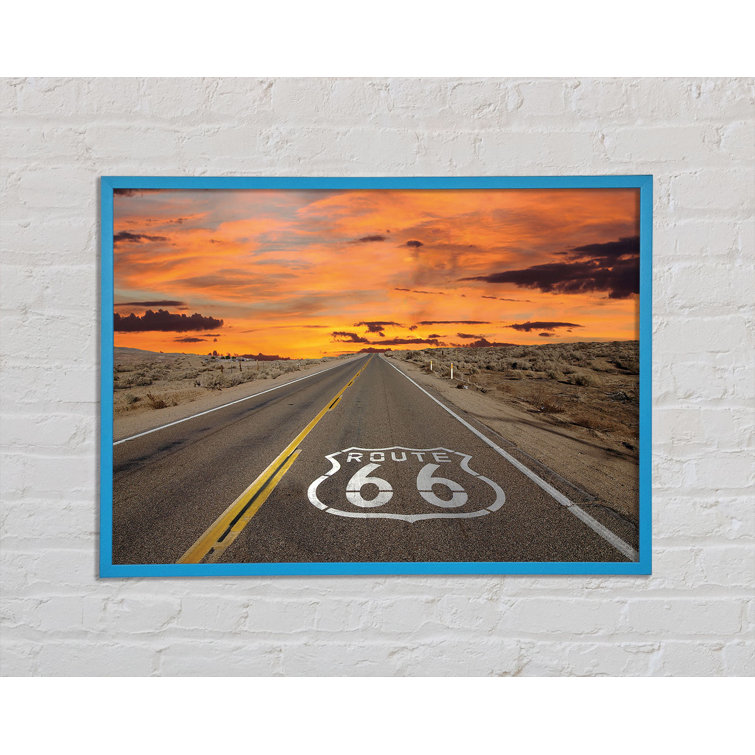 Brayden Studio Route 66 Sunset - Single Picture Frame Art Prints ...