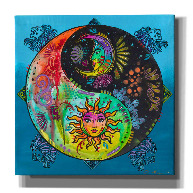 Latitude Run® Yin Yang Sun And Moon On Canvas by Dean Russo Painting ...