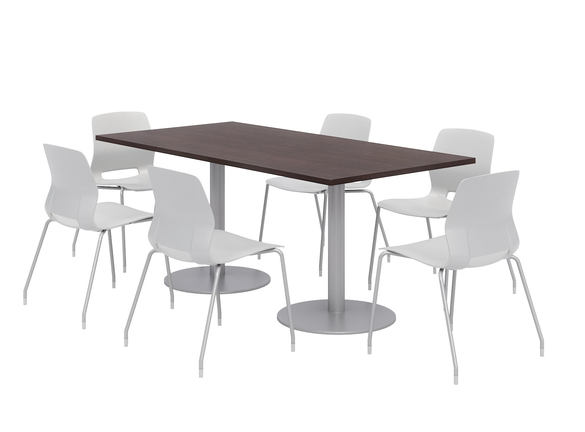KFI Studios 72" L Rectangular Manufactured Wood Breakroom Table and ...