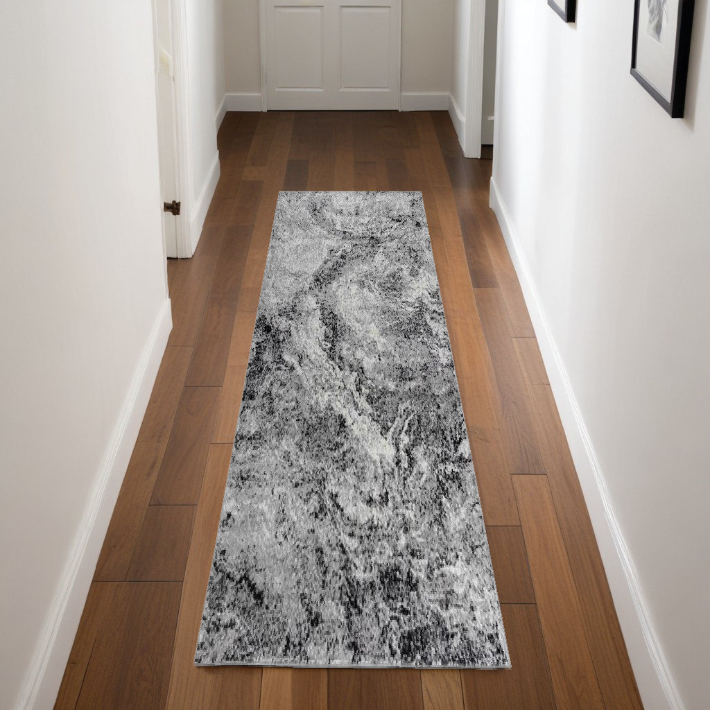Latitude Run® 2' X 8' Grey Abstract Area Rug | Wayfair