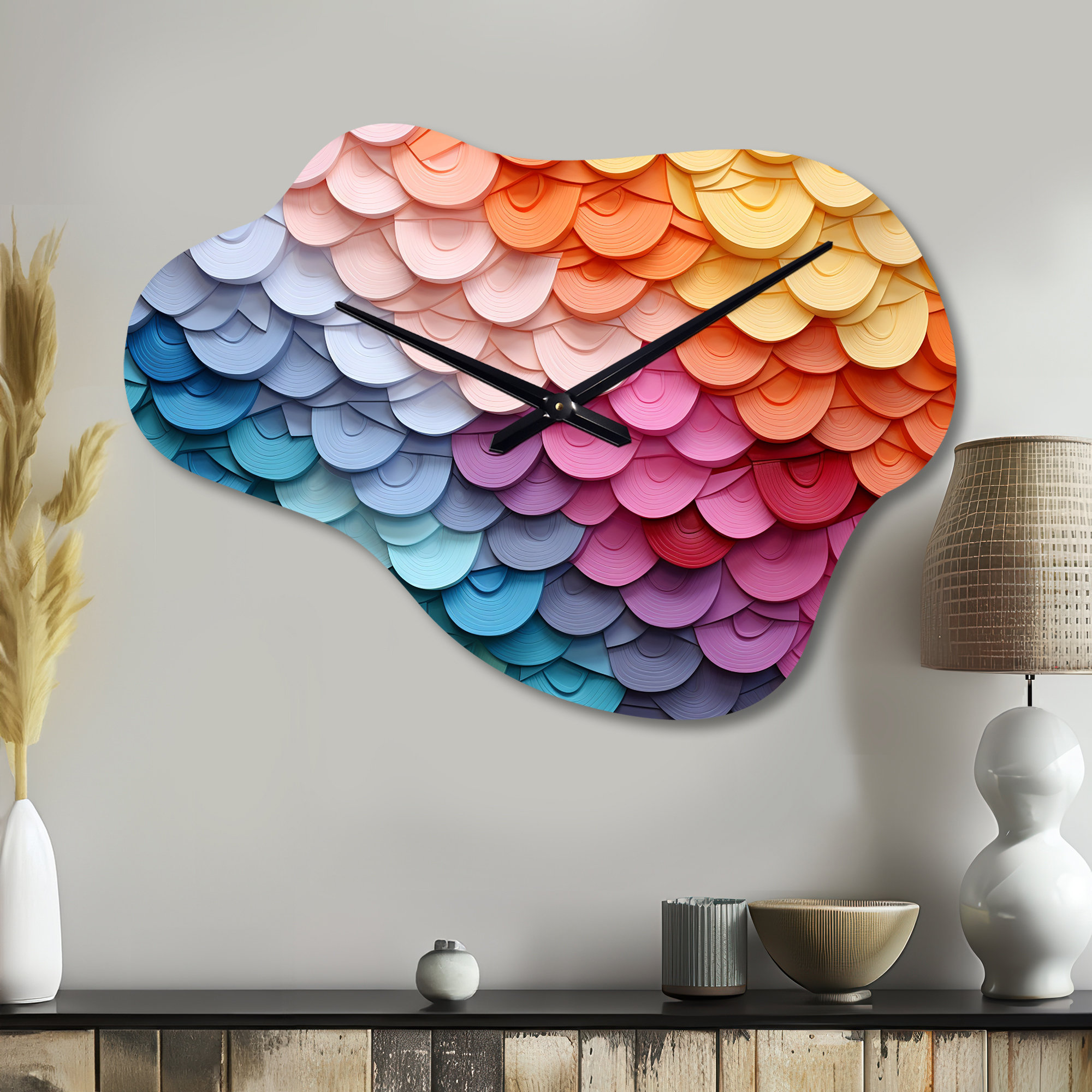 East Urban Home Setta Opt Art Harmonious Spectrum II - Asymmetrical Op ...