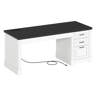 Winston Porter Computer Desk Executive Desk With 3 Drawers, Farmhouse ...