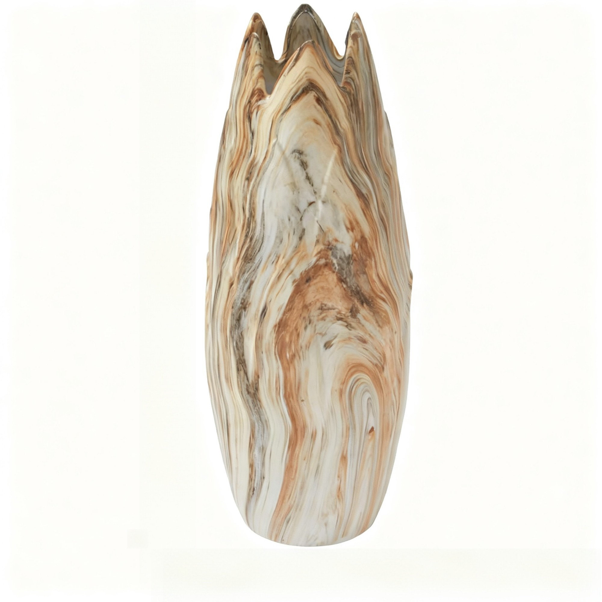 Latitude Run® Ceramic Marbled Centerpiece Vase With Angled Edge And ...