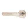 Latitude Run Modern Lima Knurled Euro Lock Door Handles in Satin Nickel ...