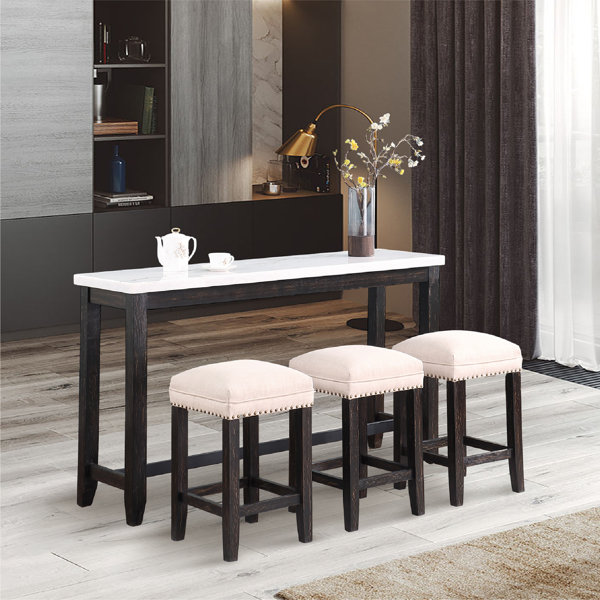 Red Barrel Studio® Dalhaus 4 - Piece Marble Top Dining Set | Wayfair