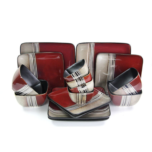 One Allium Way® Square Stoneware Loft Collection Dinnerware Dish Set ...