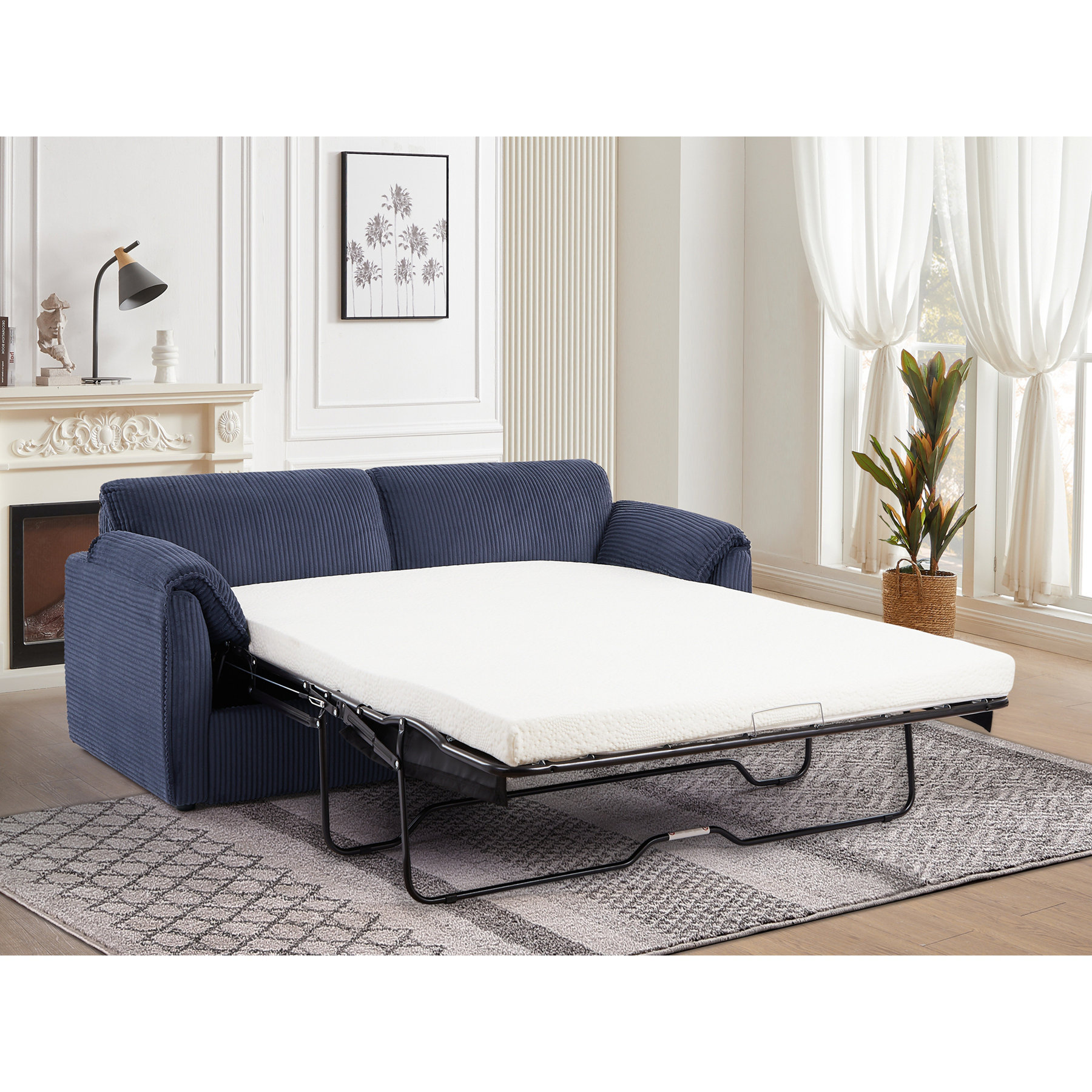 Hokku Designs Sleeper Sofa Bed Comfy Pull Out Futon Couch Bed | Wayfair