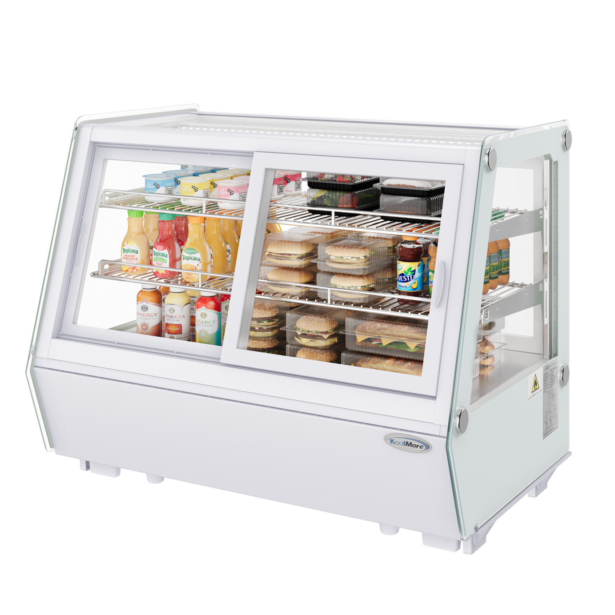 KoolMore 35 in. Self-Service Countertop Display Refrigerator in White ...
