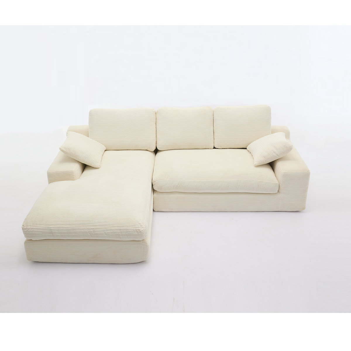 Latitude Run® 98.4" L-Shape Back Upholstered Convertible Sectional ...