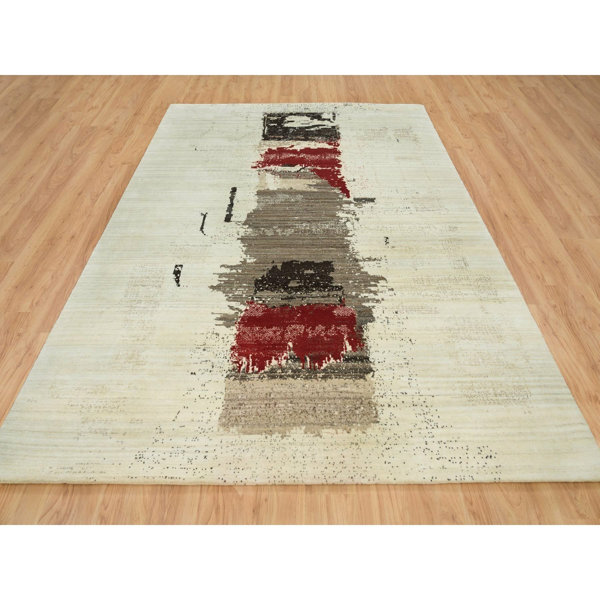 Isabelline Roshanda One-of-a-Kind 8'3" X 11'3" New Age Wool Area Rug ...