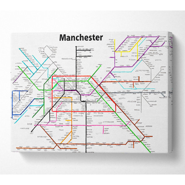 Borough Wharf Manchester Pub Tube Map - Wrapped Canvas Art Prints ...