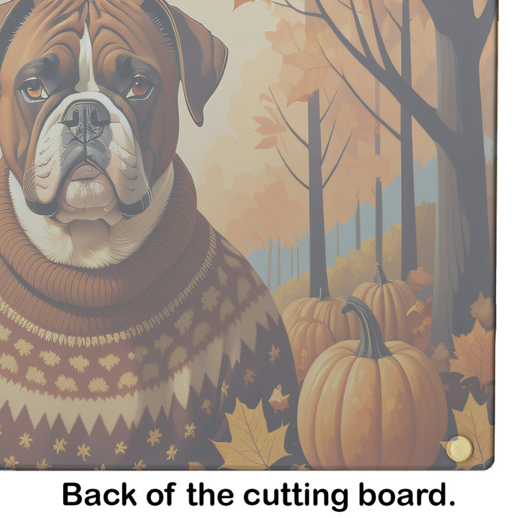 Caroline's Treasures Boxer Fall Glass Cutting Board Large - Wayfair Canada