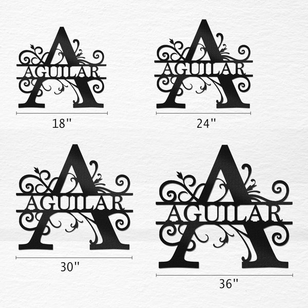 SIGNLEADER Custom Name Letter Monogram Family Personalize Wedding Gift ...