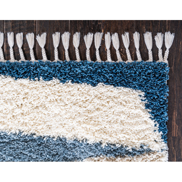 Wade Logan® Mitzy Performance Blue Rug & Reviews | Wayfair
